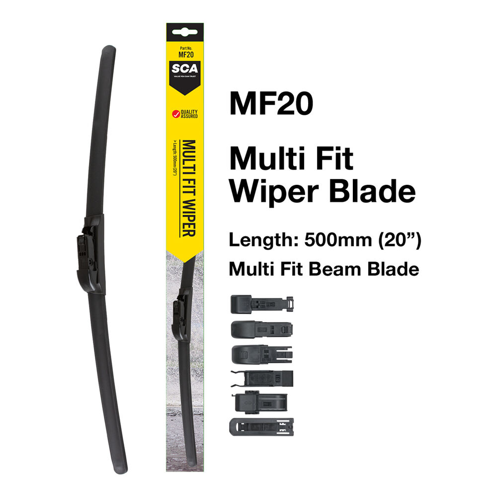 SCA Multi-Fit Wiper Blade 500mm (20") Single - MF20 | Supercheap Auto