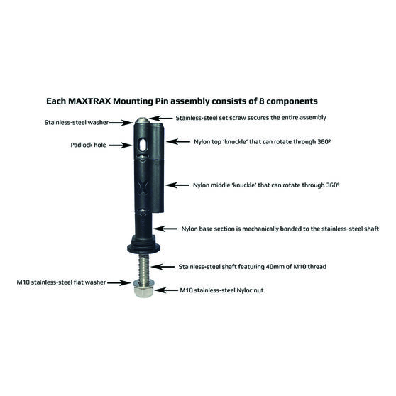 Maxtrax Mounting Pin Set MKII | Supercheap Auto