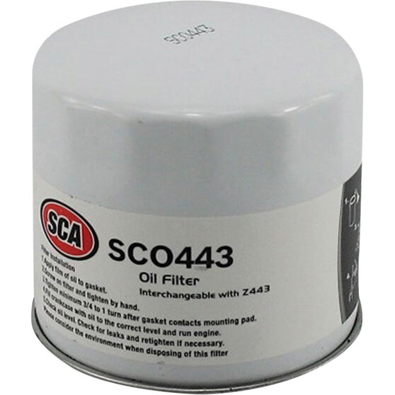 SCA Oil Filter SCO443 (Interchangeable with Z443) | Supercheap Auto