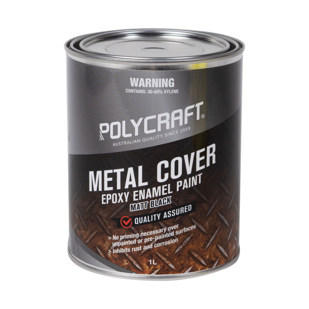 Polycraft Metal Cover Matt Black 1 Litre | Supercheap Auto