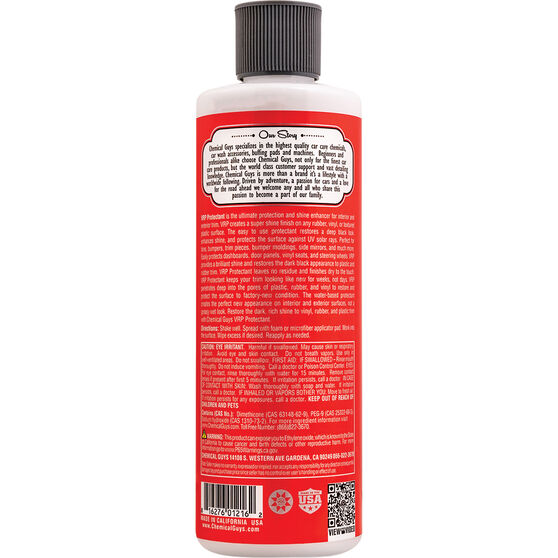 Chemical Guys V.R.P Vinyl Rubber Plastic Protectant 473mL | Supercheap Auto