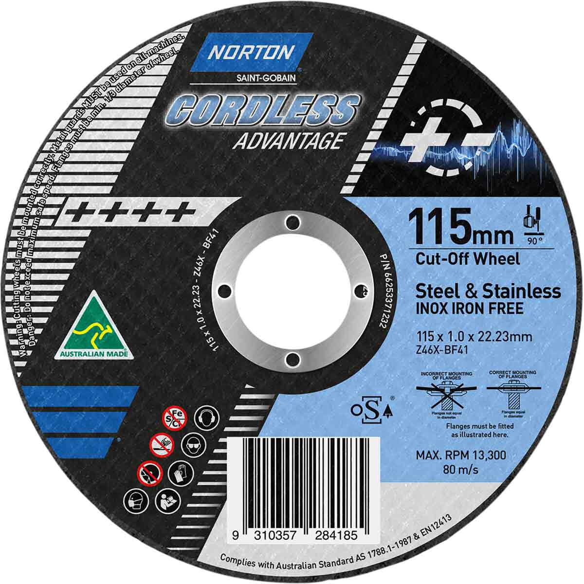 Norton Cordless Grinding Disc 115mm