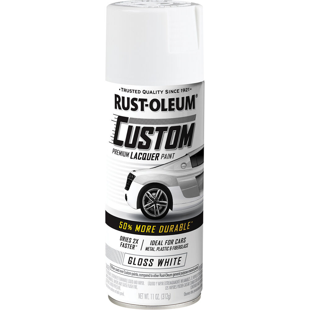 Rust-Oleum Custom Premium Lacquer Paint, White - 312g | Supercheap Auto