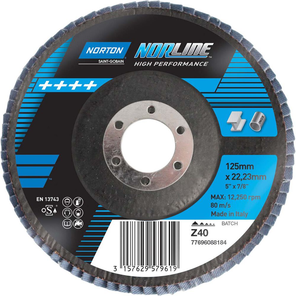 Norton Flap Disc 125mm, 40 Grit | Supercheap Auto
