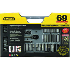 Stanley Socket Set 1/4" & 3/8" Drive Metric/SAE 69 Piece | Supercheap Auto