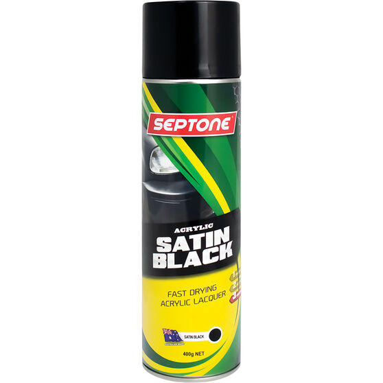 Septone® Acrylic Paint, Satin Black - 400g | Supercheap Auto