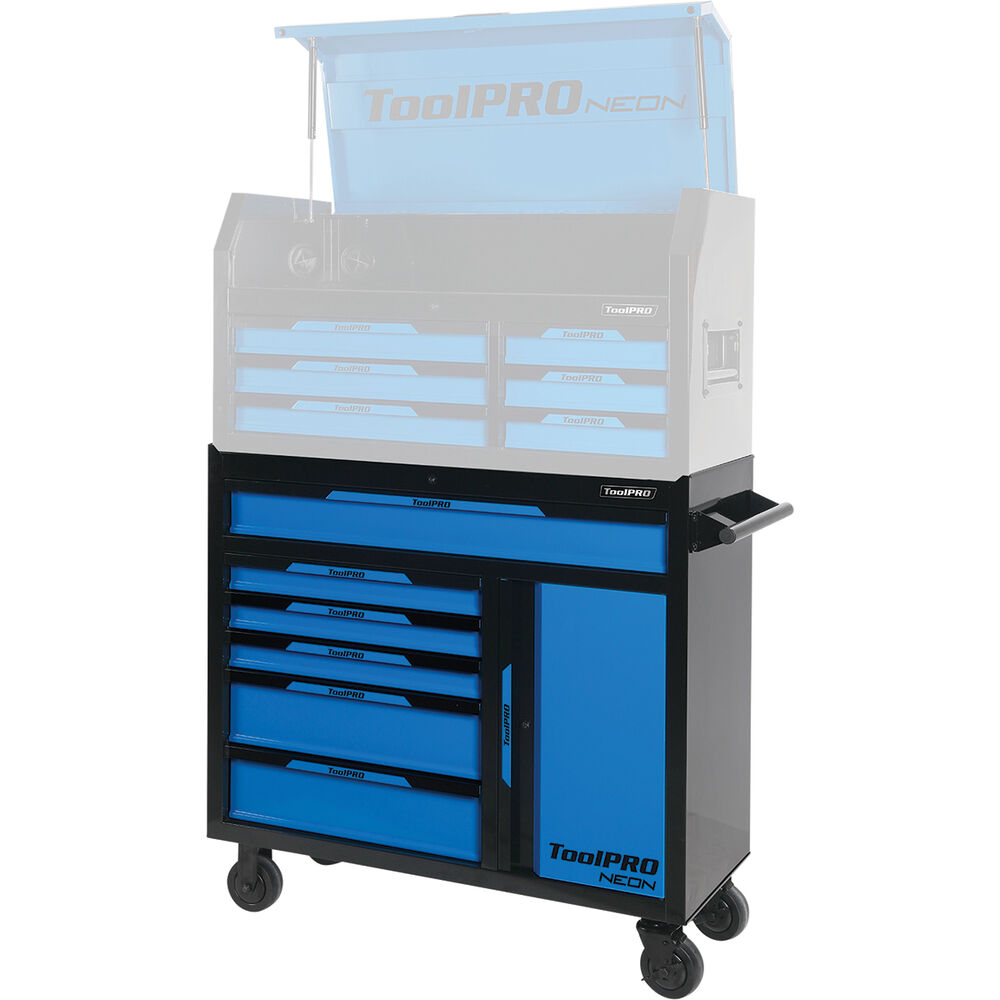 ToolPRO Neon Tool Cabinet Blue 6 Drawer 42 Inch | Supercheap Auto