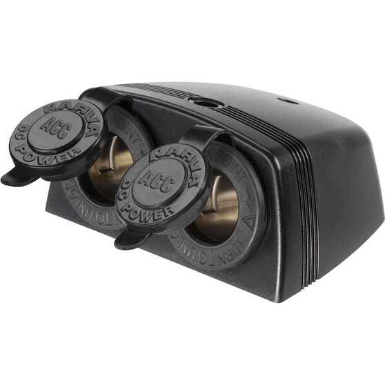 Narva 12/24V Twin Accessory Socket - Surface Mount | Supercheap Auto