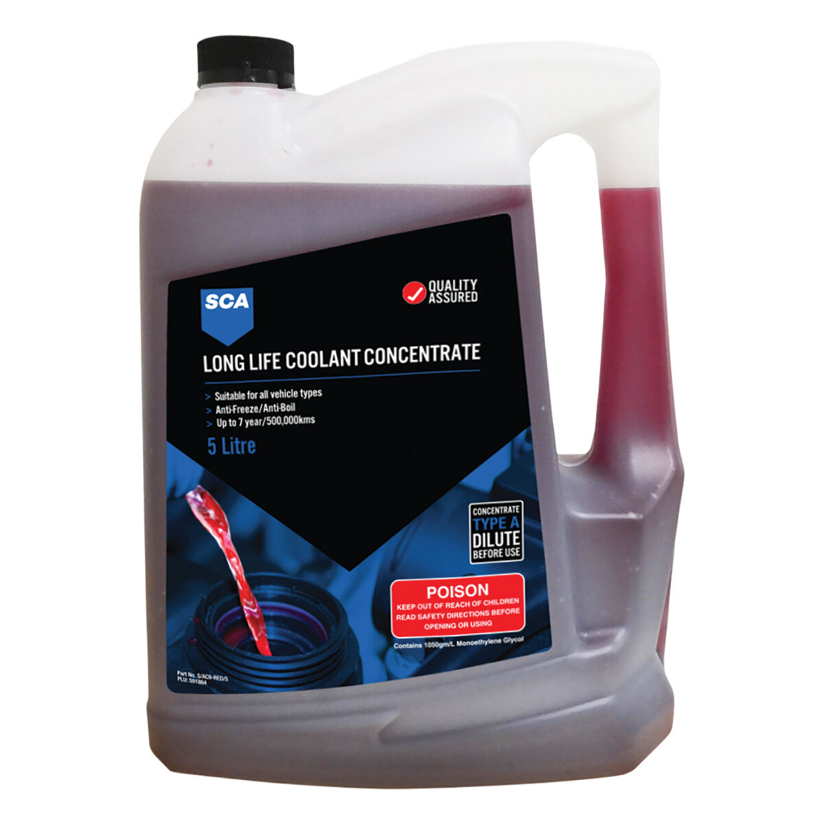 SCA Red Long Life Coolant Concentrate - 5 Litres | Supercheap Auto