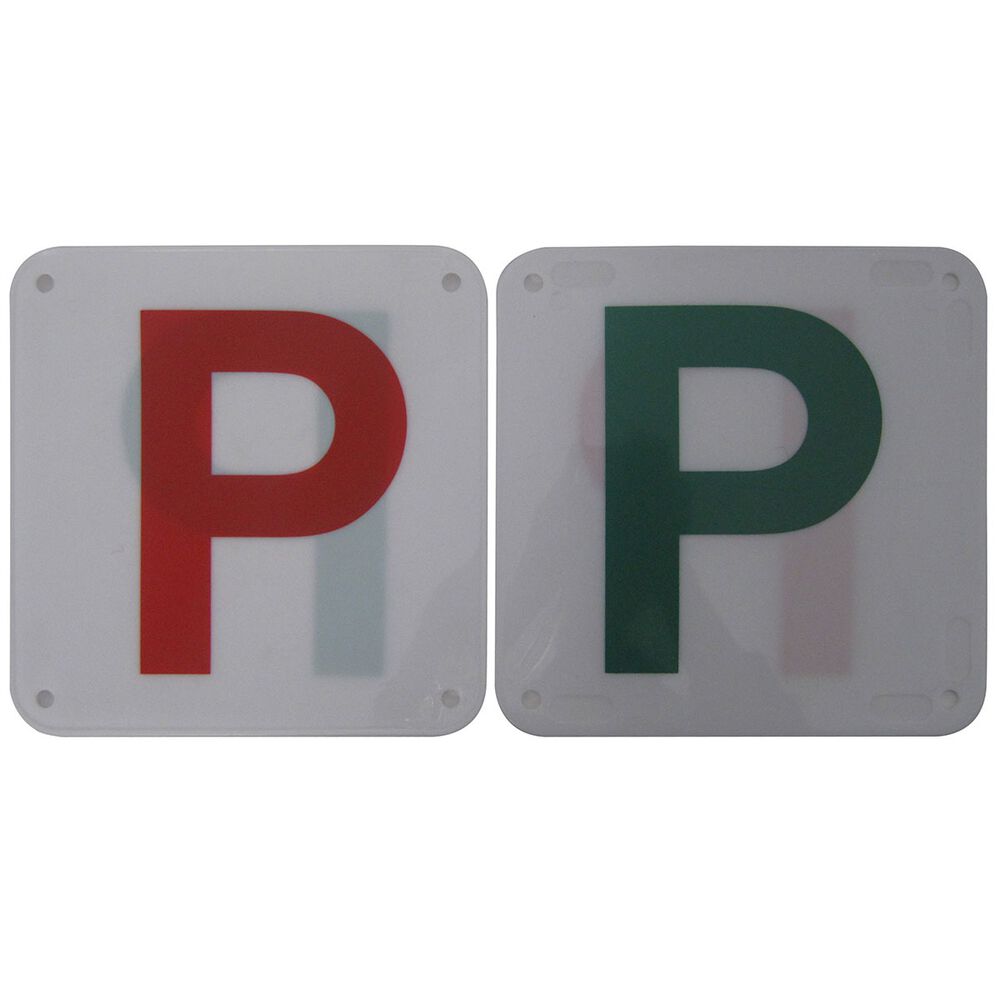 SCA P Plate - Plastic, Red and Green, NSW/ACT/QLD/TAS/NT/SA, 2 Pack ...