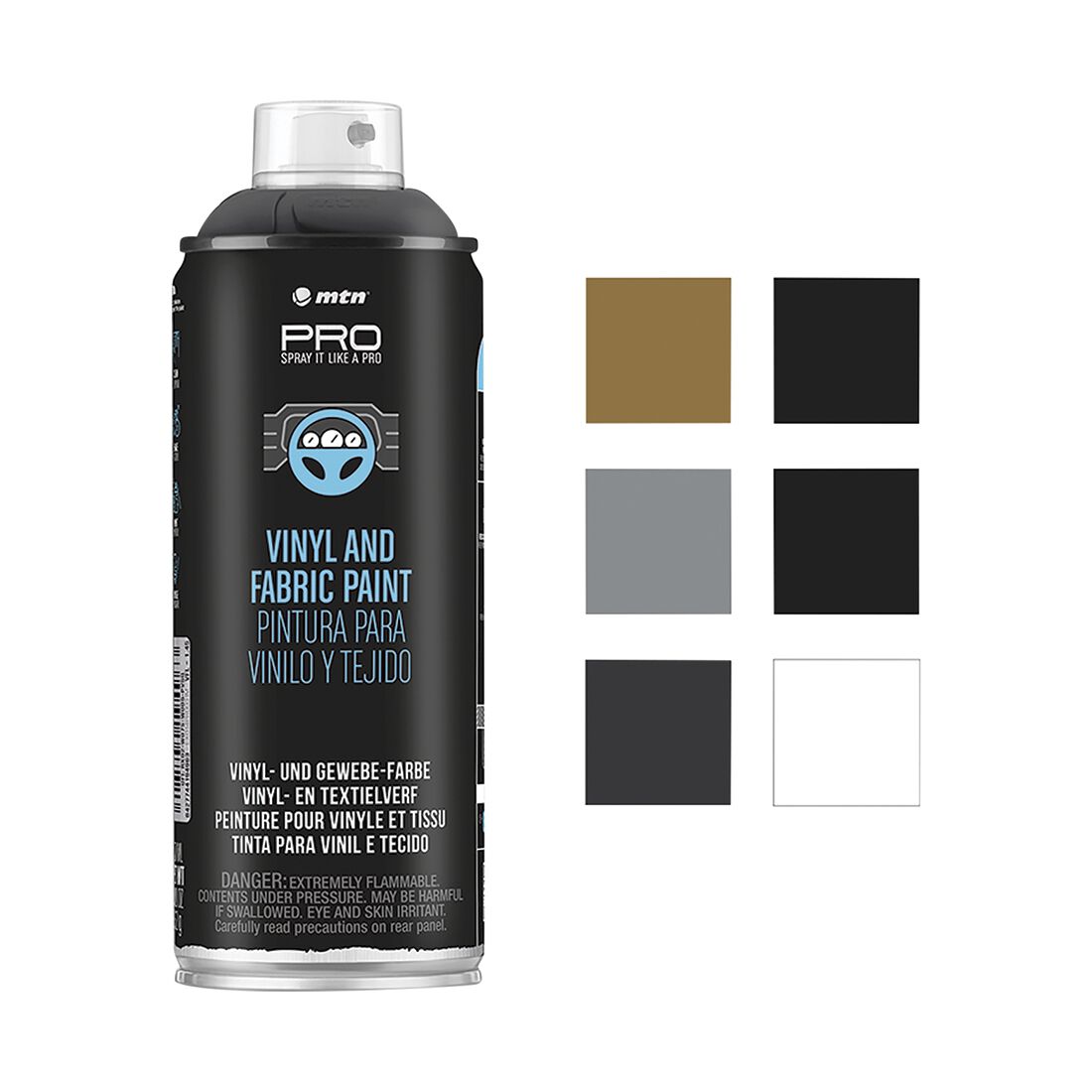 MTN PRO Vinyl & Fabric Paint Charcoal 400ml Spray Paint | Supercheap Auto