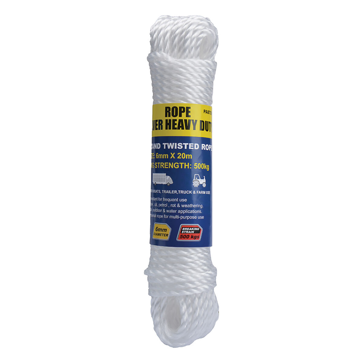 Gripwell Heavy Duty Twisted Silver Rope 6mm x 20m | Supercheap Auto