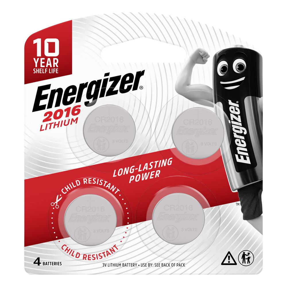Energizer Lithium Coin Battery CR2016 4 Pack | Supercheap Auto