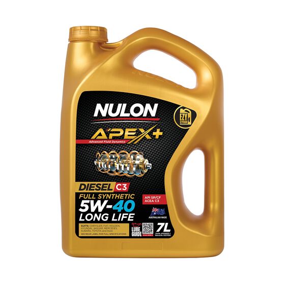 Nulon Full Synthetic Apex+ Long Life Engine Oil 5W-40 7 Litre ...