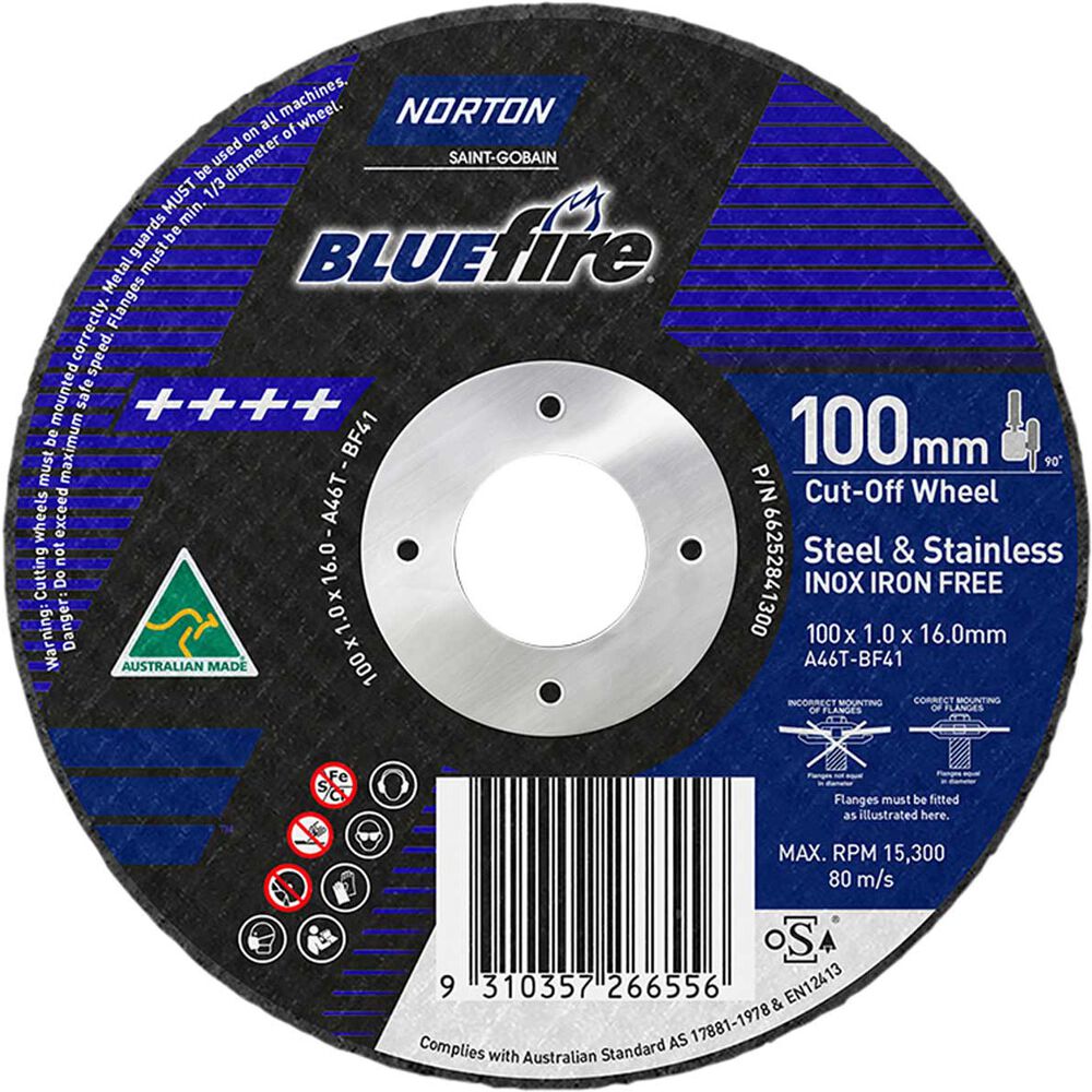 Norton Metal Cut off Disc 100mm x 1.0mm x 16mm | Supercheap Auto