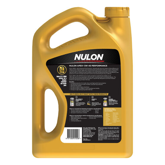 Nulon Apex+ 5W-40 Performance Engine Oil 6 Litre | Supercheap Auto