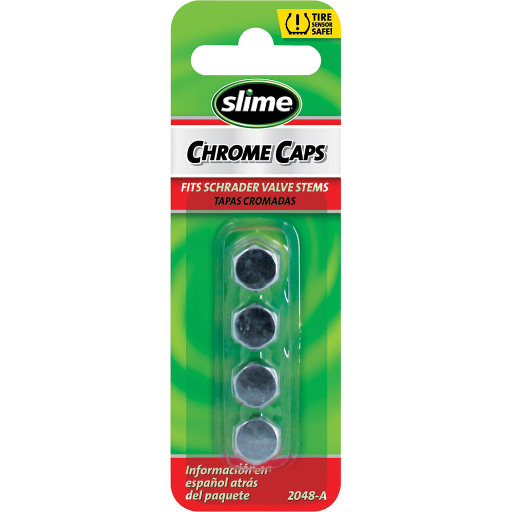 Slime Valve Caps - Chrome, 4 Piece | Supercheap Auto