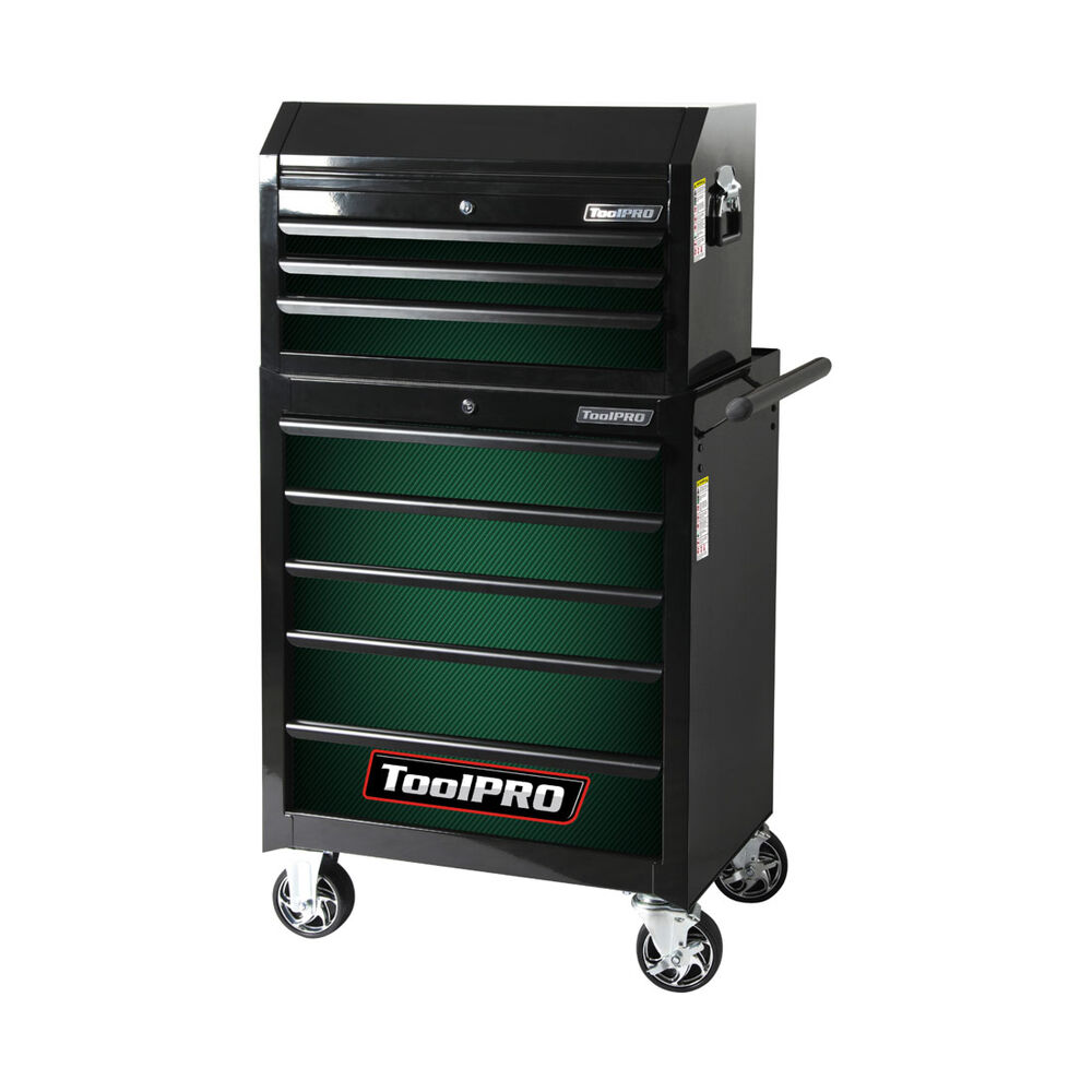 ToolPRO Tool Cabinet Magnet Fascia Set - Green Carbon Fibre, Suits 26" Chest & 27" Cabinet ...