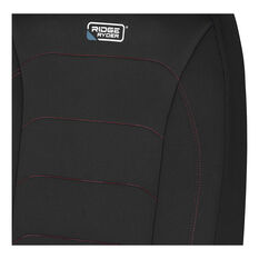 Ridge Ryder Neoprene Seat Covers Black/Red Adjustable Headrests Airbag ...