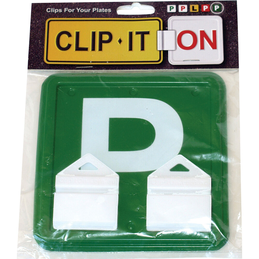 Clip It On VIC/WA Green P Plate and Clips Twin Pack | Supercheap Auto