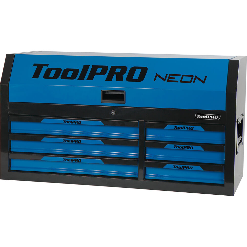 ToolPRO Neon Tool Chest Blue 6 Drawer 42 Inch | Supercheap Auto