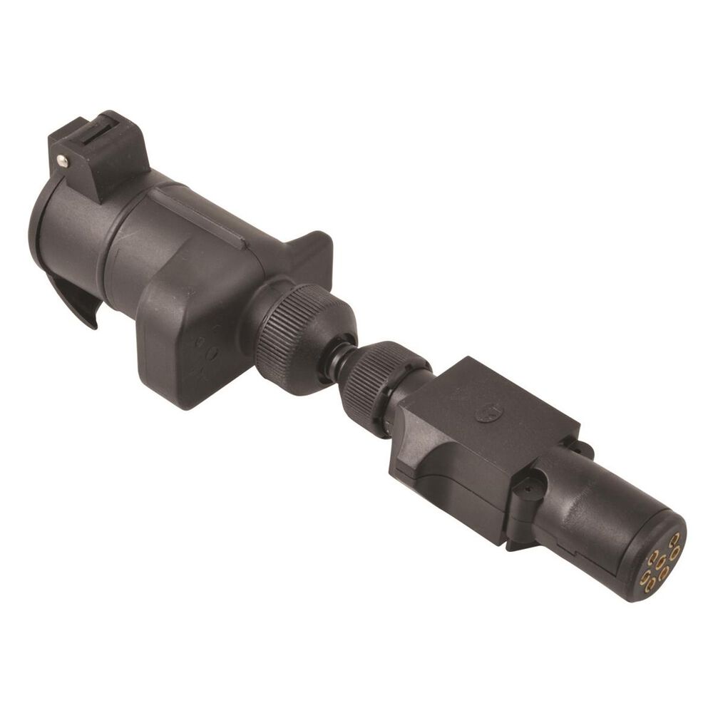 SCA Trailer Adaptor - 7 Pin Small Round Socket to 7 Pin Large Round ...