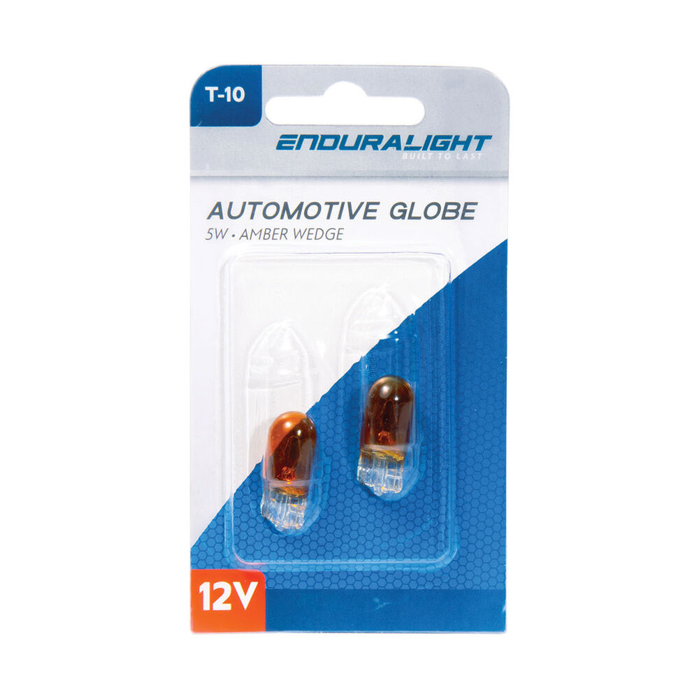 ENDURALIGHT Automotive Globes - Amber Wedge 12V, 5W, T-10 | Supercheap Auto
