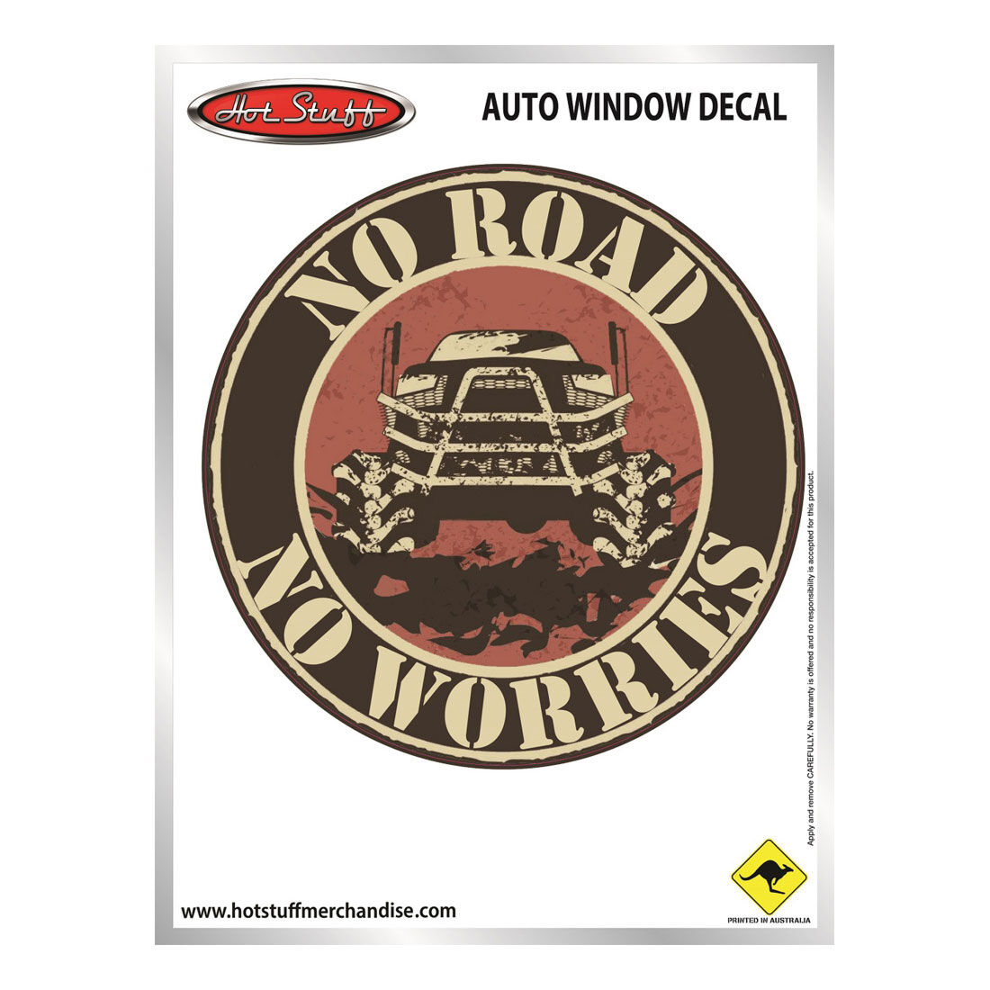 Hot Stuff Sticker No Road No Worries | Supercheap Auto