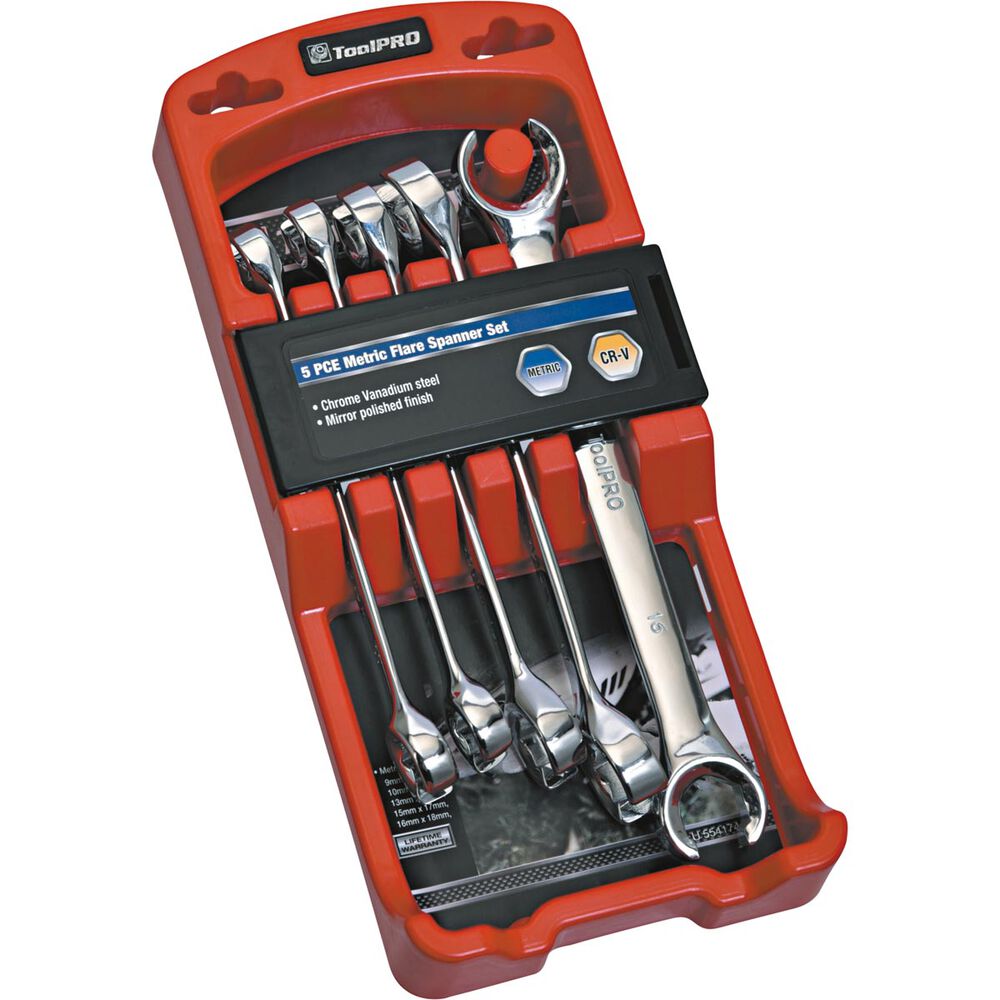 ToolPRO Spanner Set Flare Nut Metric 5 Piece | Supercheap Auto