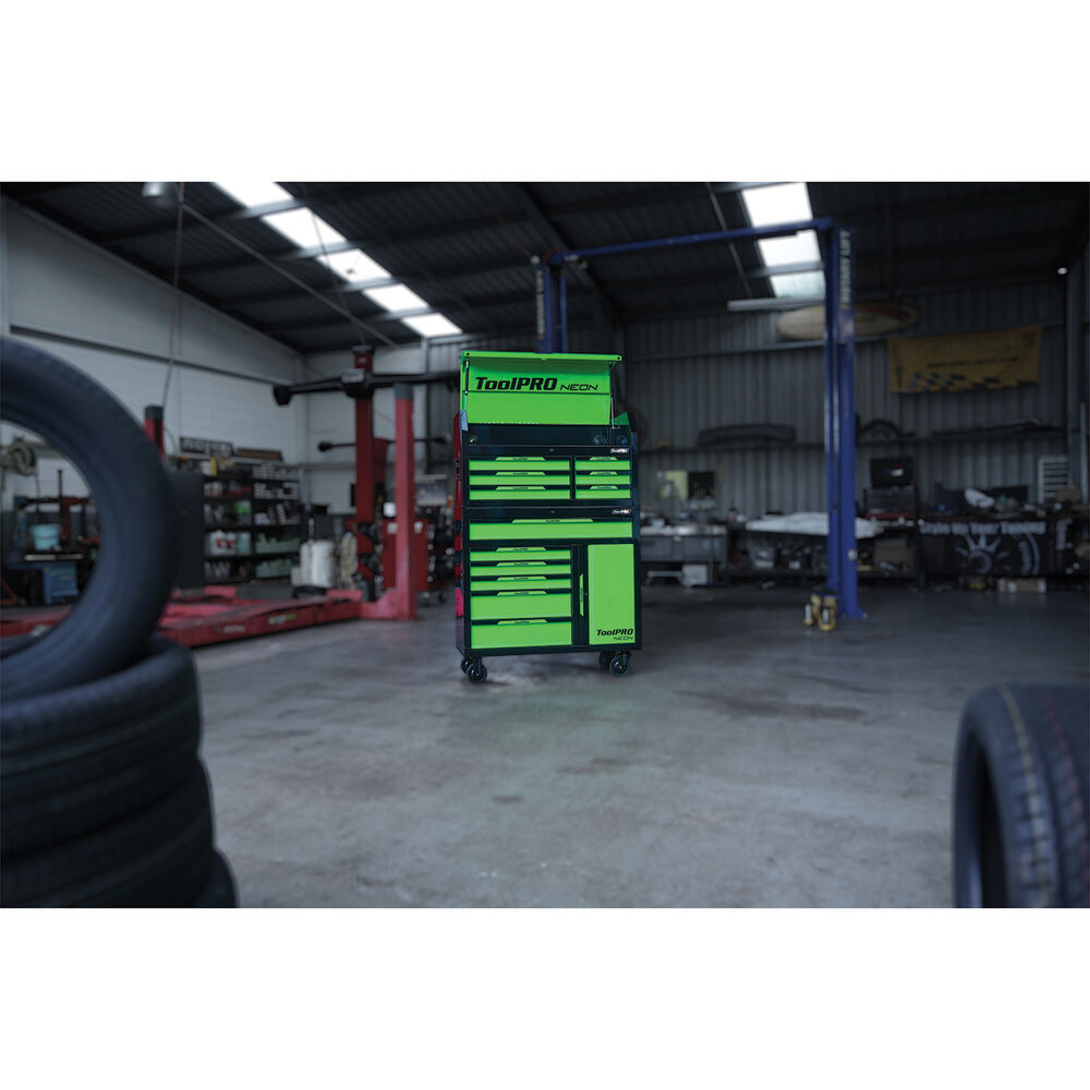 ToolPRO Neon Tool Cabinet Green 6 Drawer 42 Inch | Supercheap Auto