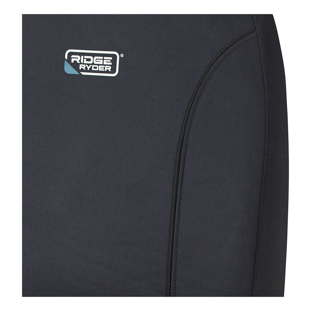 Ridge Ryder Canvas Seat Covers Charcoal/Black Piping Adjustable ...