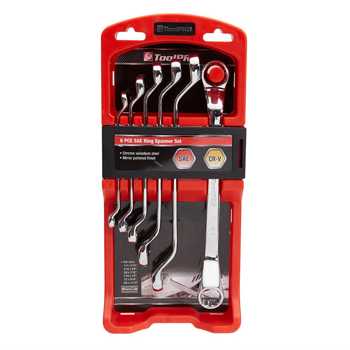 ToolPRO Spanner Set - Double Ring End, 6 Piece, Imperial 9327303097683 ...