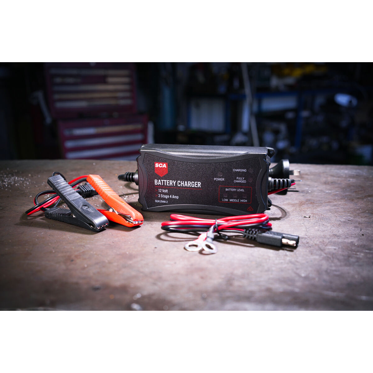 SCA 12V 4 Amp 3 Stage Battery Charger 9327303164736 | eBay